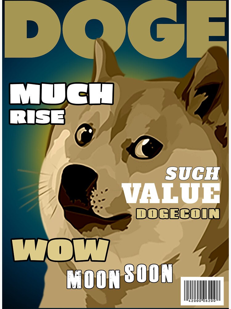 "DOGE Magazine Cover " Sticker for Sale by LunarLanding | Redbubble