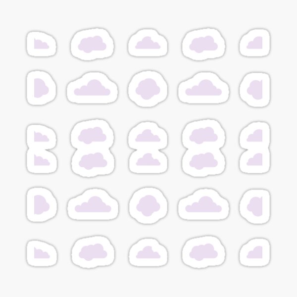 "Purple pastel clouds stickers" Sticker for Sale by Bebouna | Redbubble