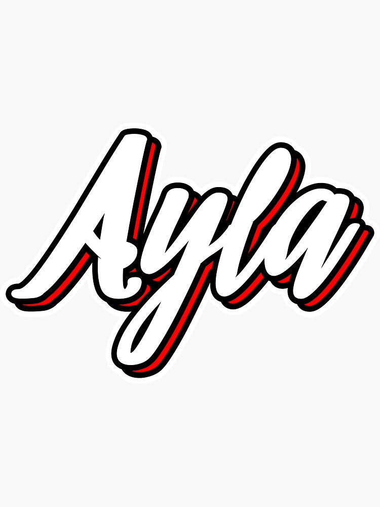 "Ayla first name - hand lettering design" Sticker for Sale by sulies ...