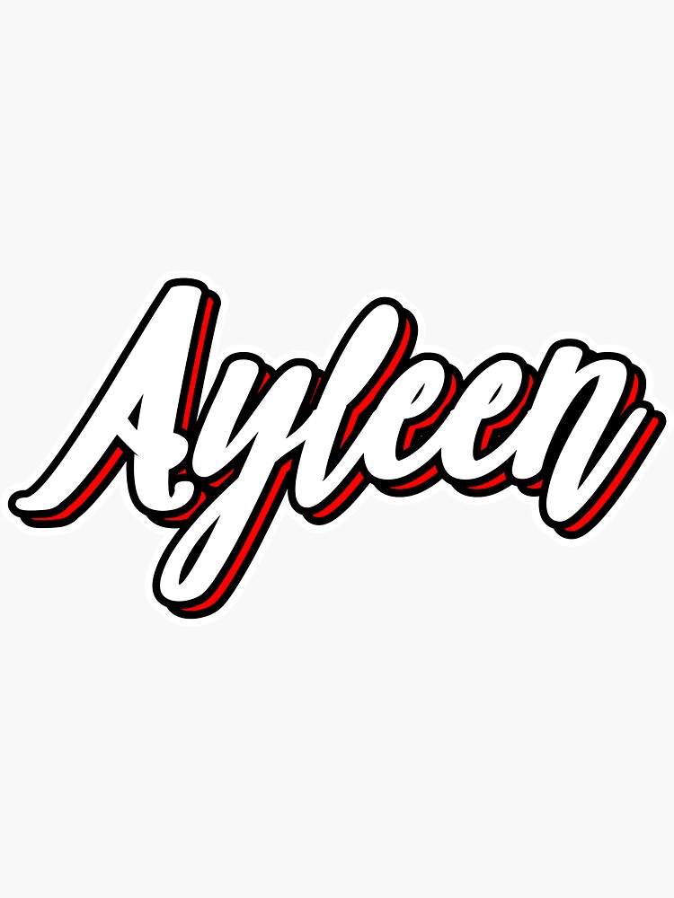 Pegatina con la obra «Nombre de Ayleen - diseño de letras a mano» de ...
