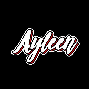 Pegatina con la obra «Nombre de Ayleen - diseño de letras a mano» de ...