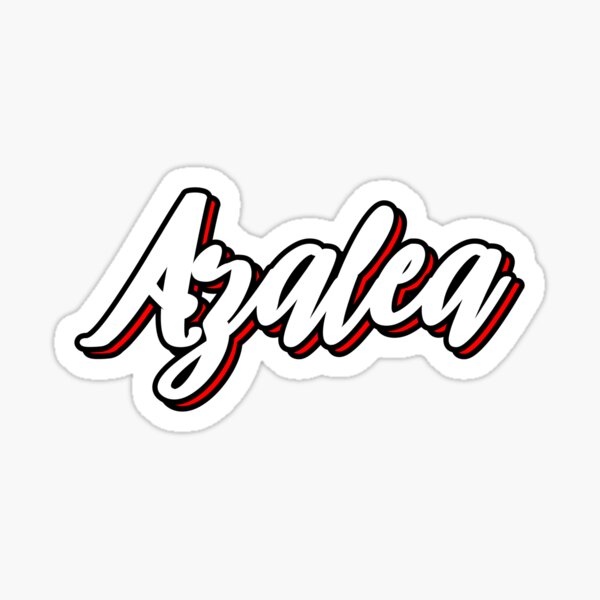 "Azalea first name - hand lettering design" Sticker for Sale by sulies ...