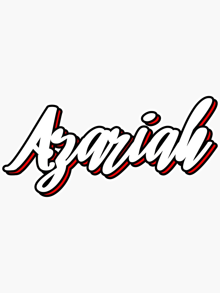 "Azariah first name - hand lettering design" Sticker for Sale by sulies ...