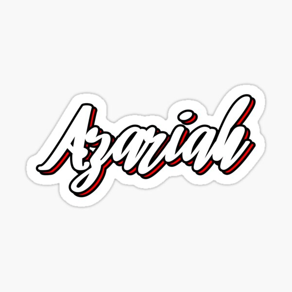 "Azariah first name - hand lettering design" Sticker for Sale by sulies ...