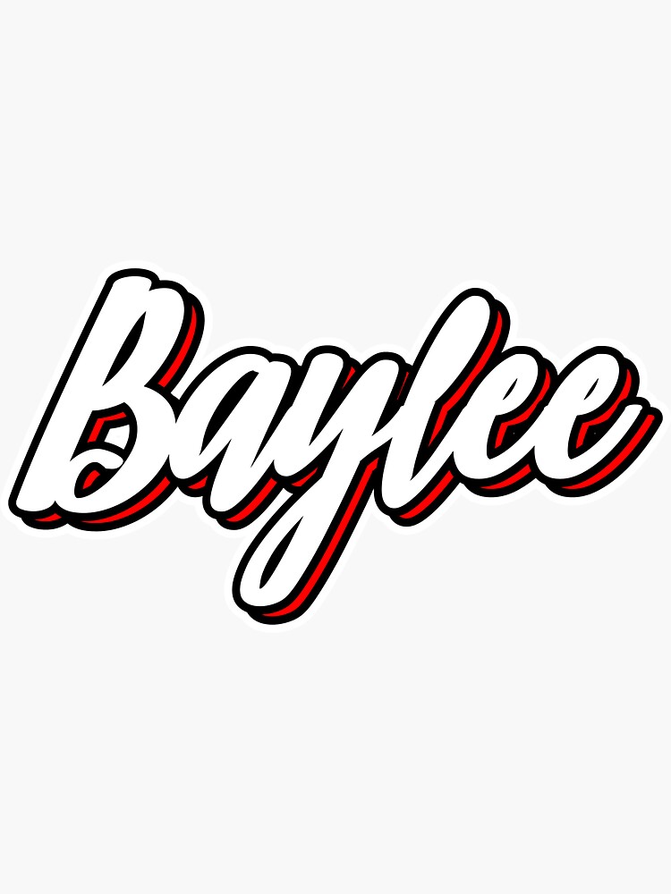 "Baylee first name - hand lettering design" Sticker by sulies | Redbubble