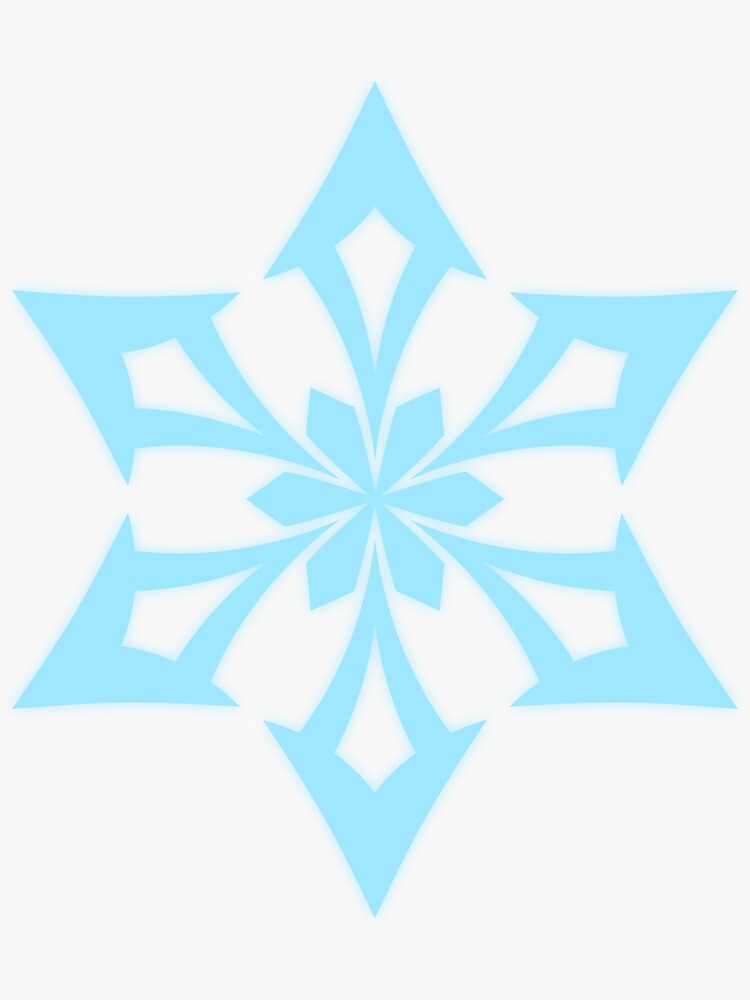 Pegatina «Impacto de Genshin - Cryo» de nintendino | Redbubble