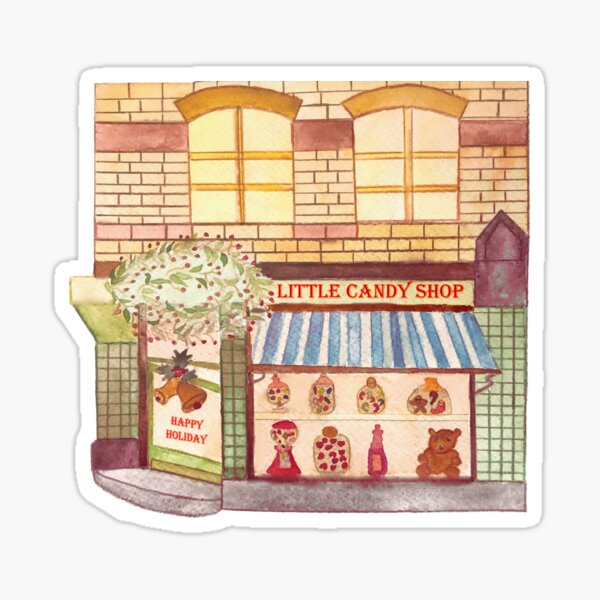 "little candy shop" Sticker by soheila-sk | Redbubble