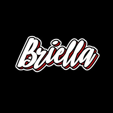 "Briella first name - hand lettering design" Sticker by sulies | Redbubble