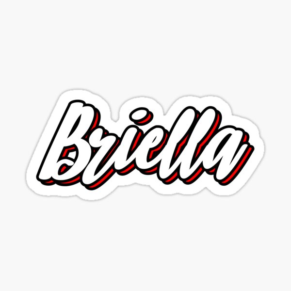 "Briella first name - hand lettering design" Sticker by sulies | Redbubble
