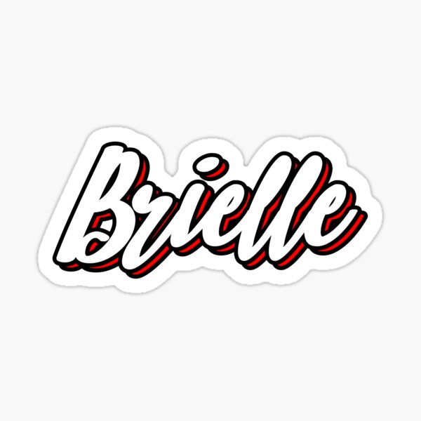 "Brielle first name - hand lettering design" Sticker by sulies | Redbubble