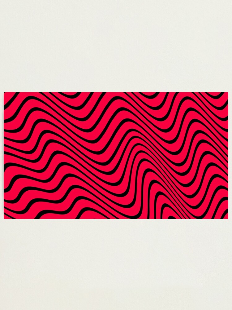 "Pewdiepie red n black waves" Photographic Print for Sale by ...