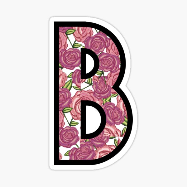 "Pretty Vintage Rose Letters - The letter B" Sticker for Sale by ...