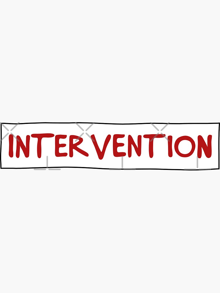 "Intervention" Sticker by MaiSeries | Redbubble