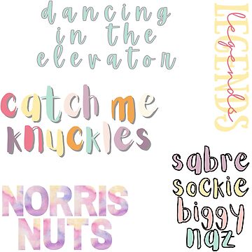 "Norris Nuts Legends band - catch me knuckles" Sticker for Sale by ...