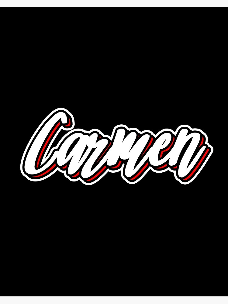 "Carmen first name - hand lettering design" Art Board Print by sulies ...