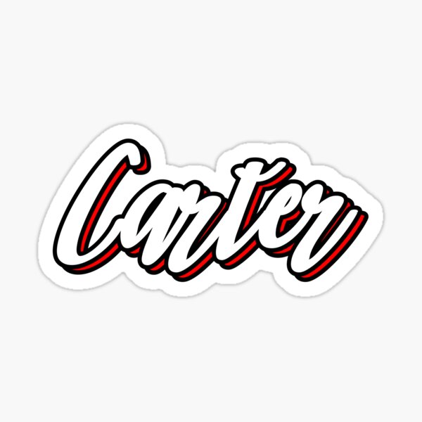 "Carter first name - hand lettering design" Sticker for Sale by sulies ...