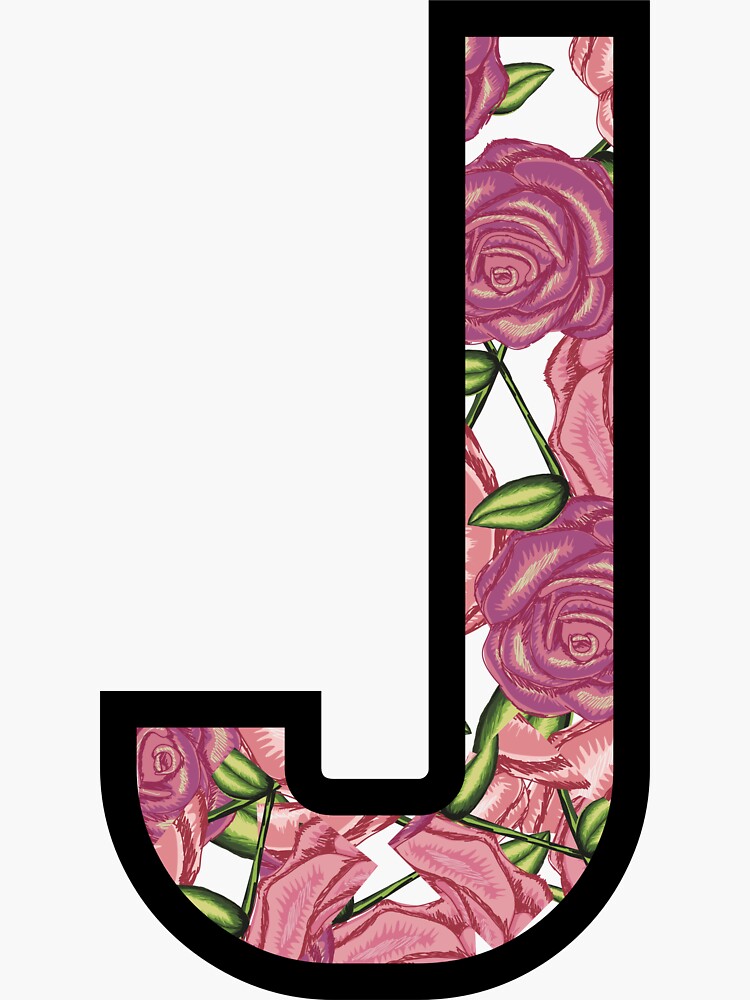Pegatina «Bonitas letras de rosas vintage - La letra J» de Pandoras ...
