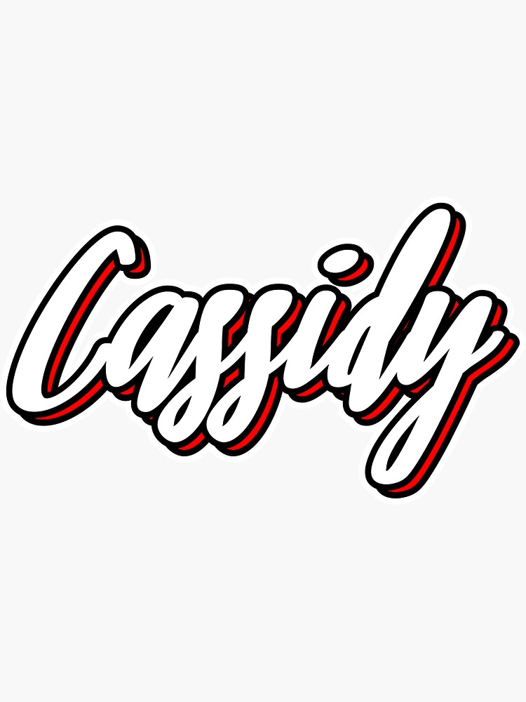"Cassidy first name - hand lettered design" Sticker by sulies | Redbubble