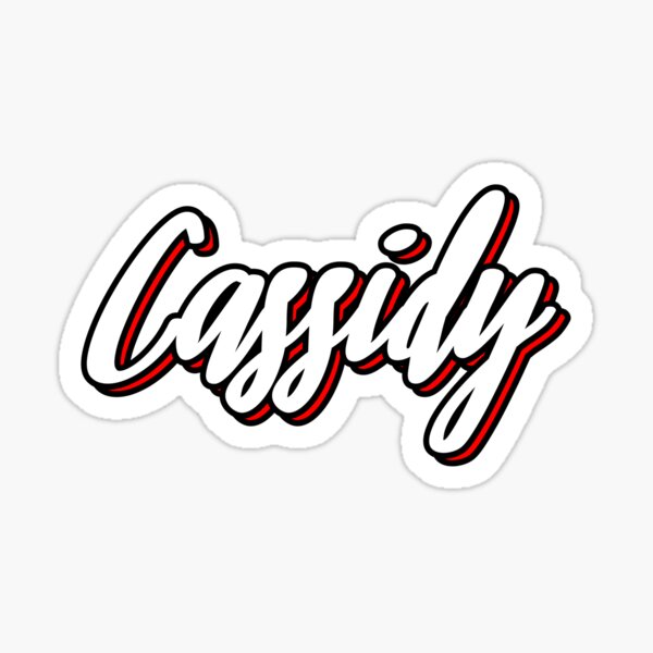 "Cassidy first name - hand lettered design" Sticker by sulies | Redbubble