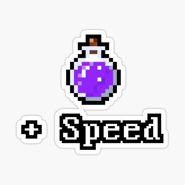 "Speed Pixel Potion with Stats" Sticker by EvolvClothing | Redbubble