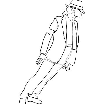 "Michael Jackson King Of Pop One Line Drawing Art Print" Art Print for ...