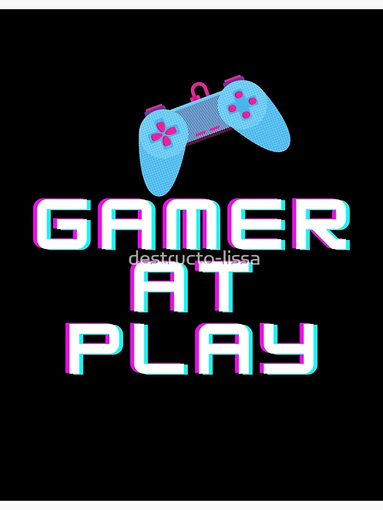 "Neon Style Gamer at Play" Art Print by destructo-lissa | Redbubble