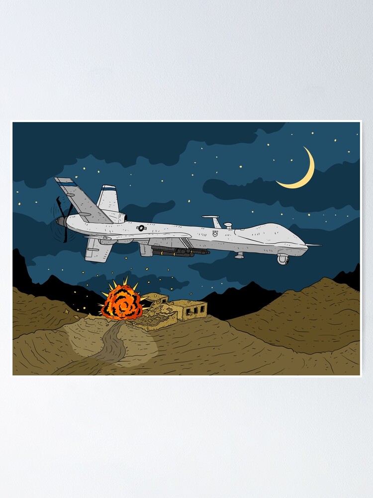 "air force drone strike. " Poster by jjartanddrawing | Redbubble
