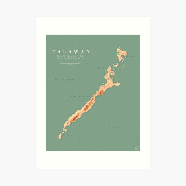 "Palawan Relief Map " Art Print for Sale by HannahAsetre | Redbubble