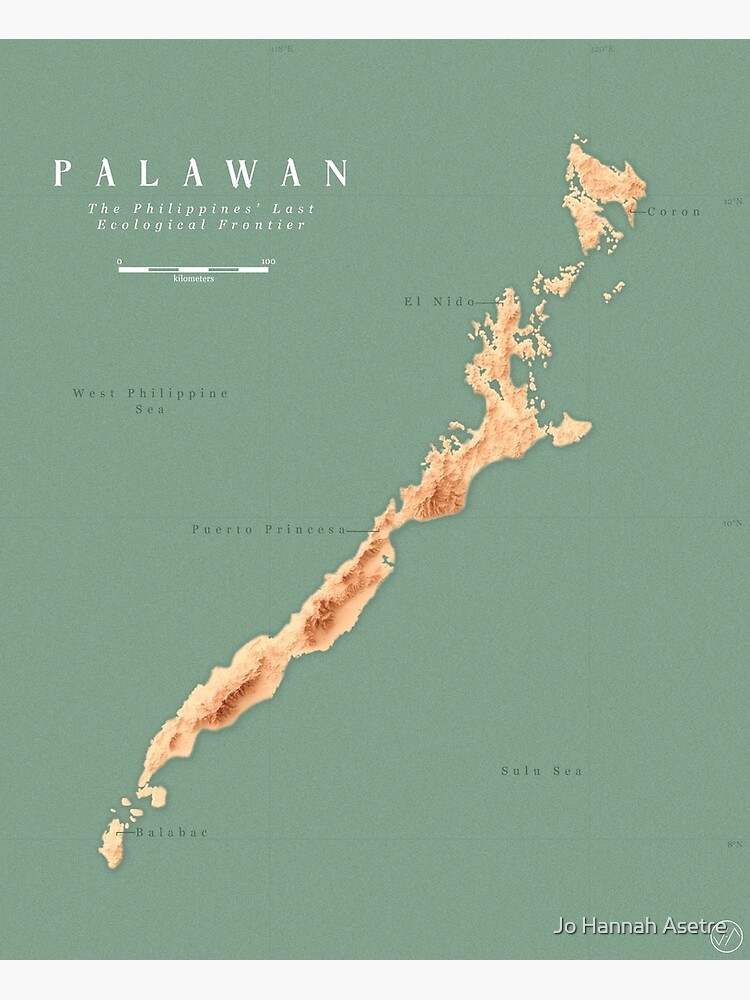 "Palawan Relief Map " Art Print for Sale by HannahAsetre | Redbubble