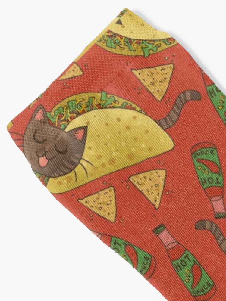 "Taco Cats" Socks for Sale by dcrownfield | Redbubble