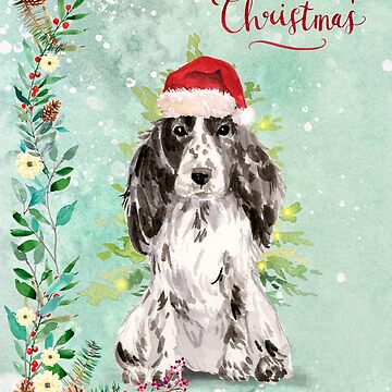 "Merry Christmas Cocker Spaniel" Greeting Card for Sale by Amanda Jane ...