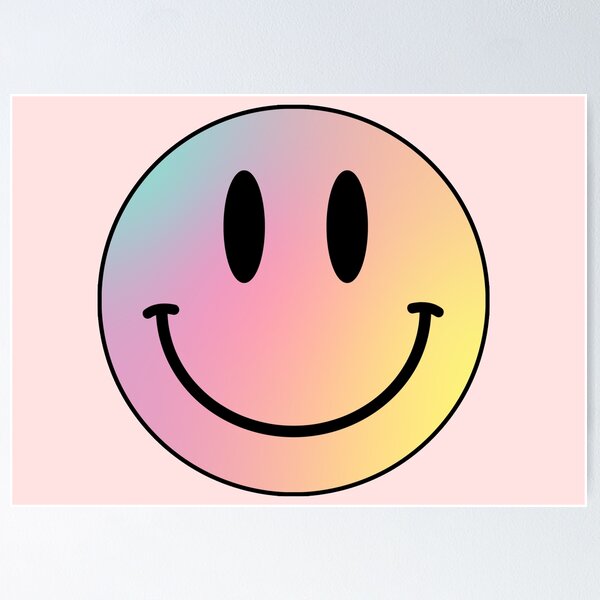 "pastel smiley face :)" Poster for Sale by Claire Dougherty | Redbubble