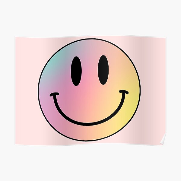"pastel smiley face :)" Poster by cedougherty | Redbubble