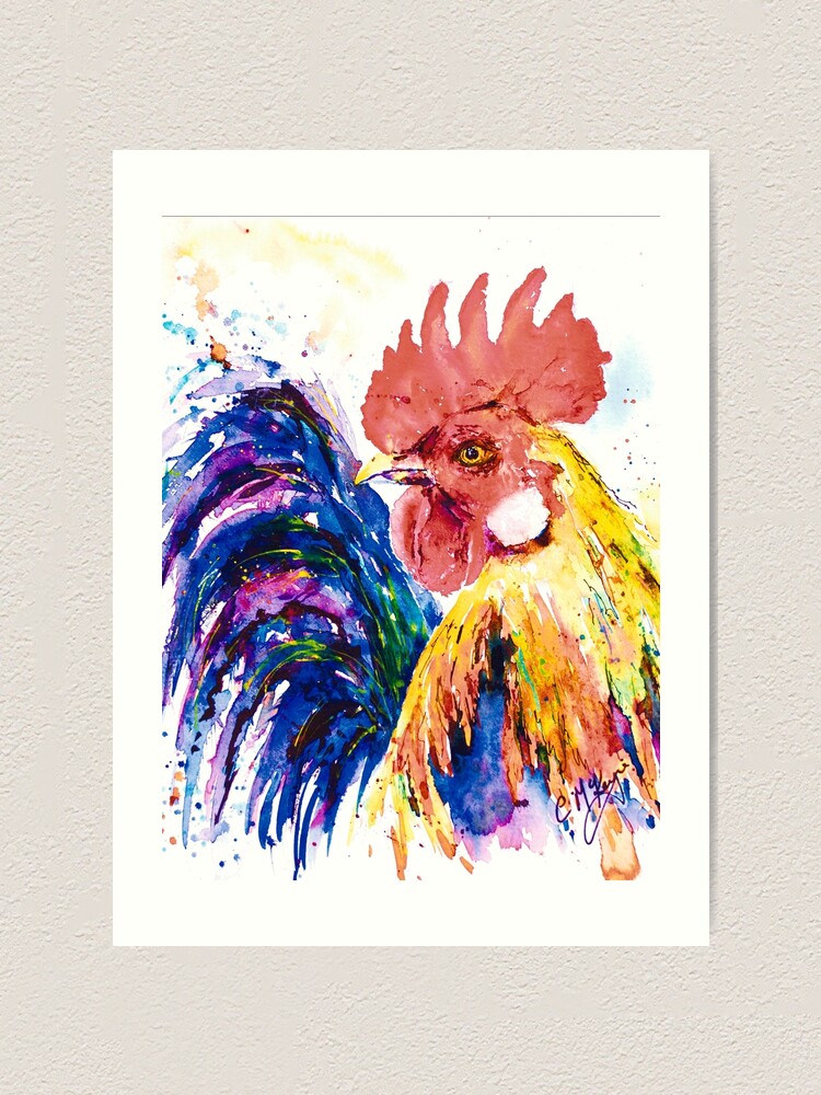 "Ricky Rooster" Art Print for Sale by carriemckenzie | Redbubble