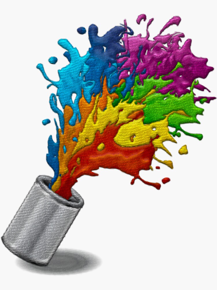 "Paint Bucket" Sticker for Sale by Lil-Lil-Cute | Redbubble