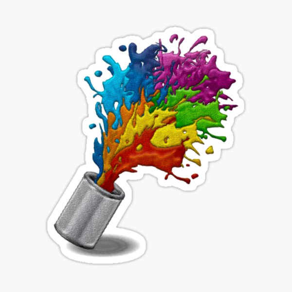 "Paint Bucket" Sticker for Sale by Lil-Lil-Cute | Redbubble