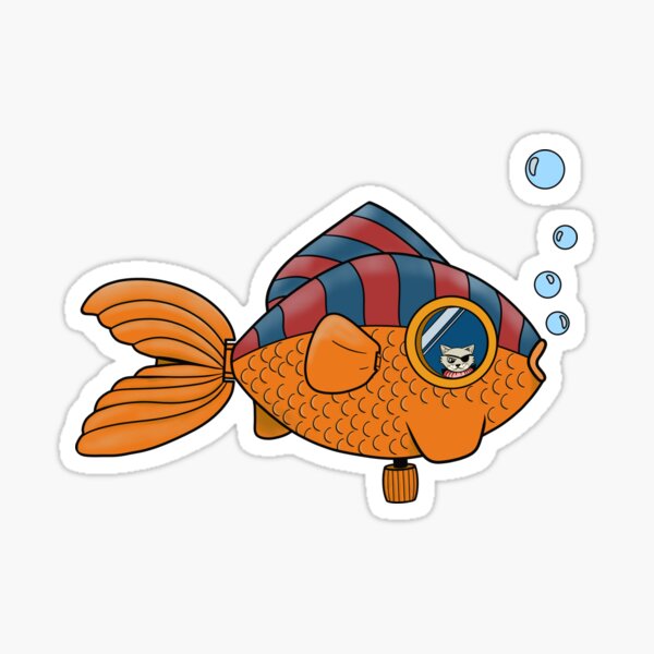 "Fishy Submarine Is Sus" Sticker for Sale by JimiMonstro | Redbubble