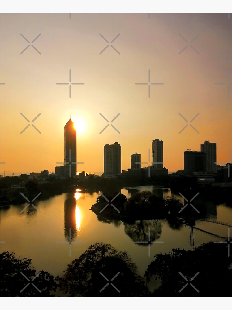 "Colombo City Sunset Skyline " Sticker for Sale by double-S | Redbubble