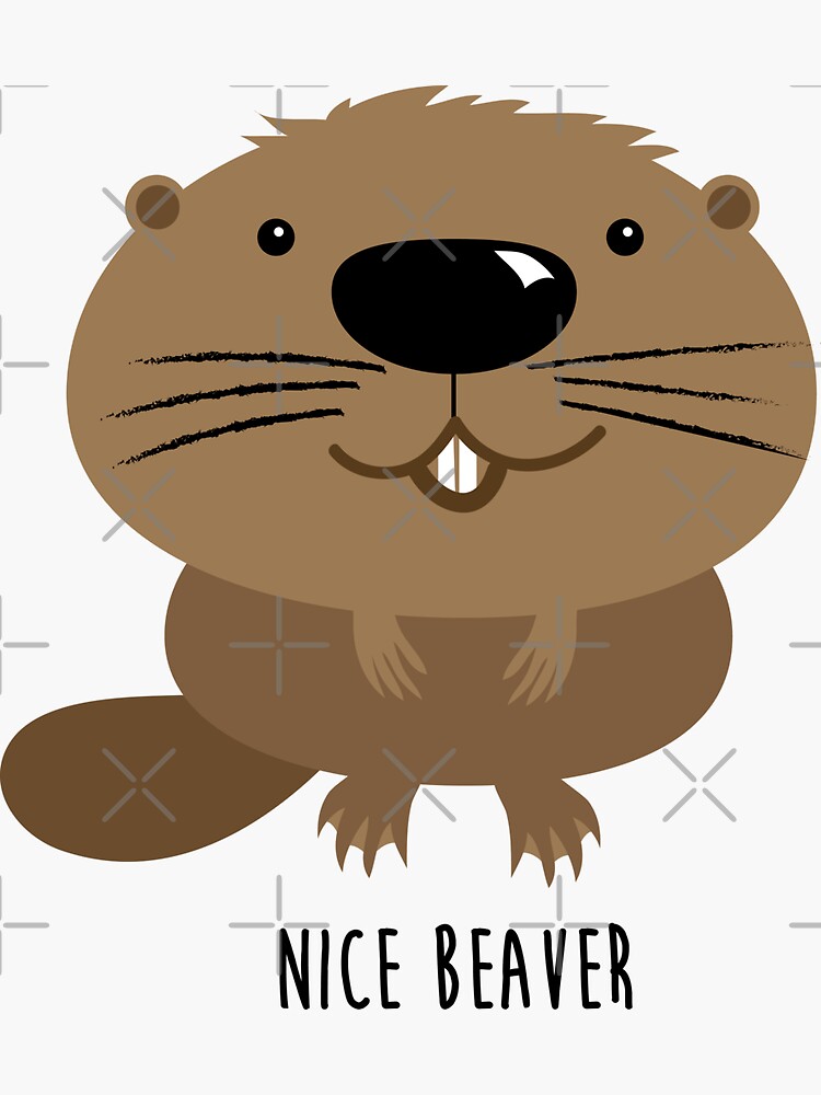"Nice beaver_©ChunkaMunka on Redbubble" Sticker for Sale by ChunkaMunka ...