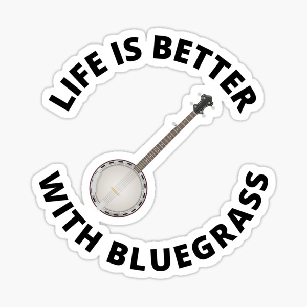"Banjo Bluegrass Music Traditional Musician Funny Gift" Sticker for ...