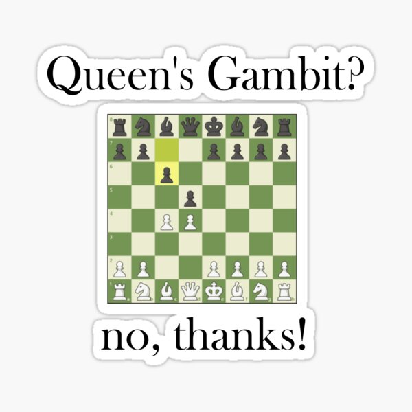 "Queen's Gambit declined" Sticker by AlphaPhoenicis | Redbubble