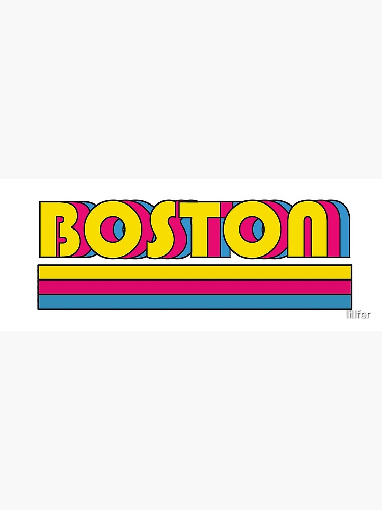 "BOSTON Black Outline" Photographic Print by lillfer | Redbubble