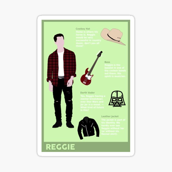 "Reggie from Julie and the Phantoms" Sticker by leticiaduranes | Redbubble