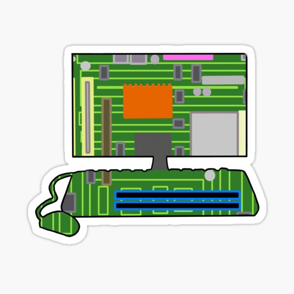 "Motherboard Computer" Sticker for Sale by DesignsByMaura | Redbubble