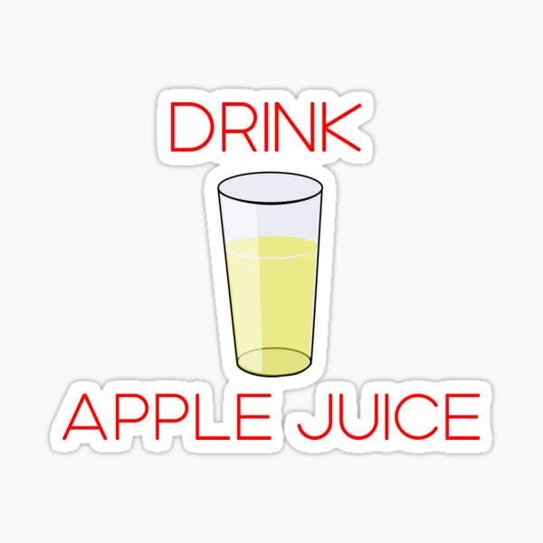 "Drink Apple Juice OJ" Sticker for Sale by zee09111 | Redbubble