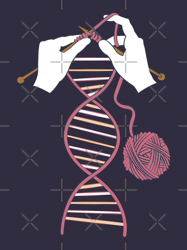 "Knitting DNA // blue background bordeaux and pink rosé wool balls and ...