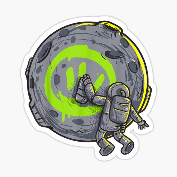 "Full Moon Smiley Graffiti Astronaut Space Nerd Moon Day T-Shirt ...