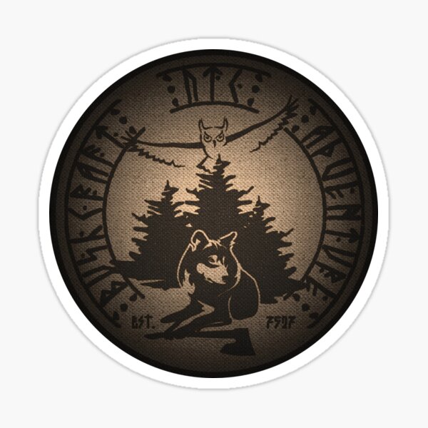 Bushcraft Adventure• Logo" Sticker for Sale by Axel-Miller | Redbubble