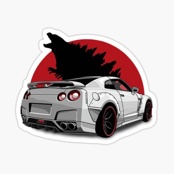 "Japanese GTR" Sticker by iSkyzzIndustry | Redbubble