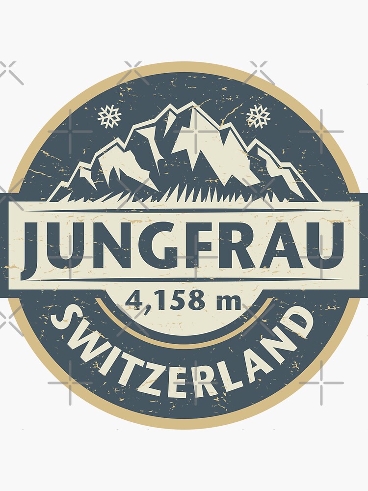 "Jungfrau, Switzerland" Sticker for Sale by studio838 | Redbubble